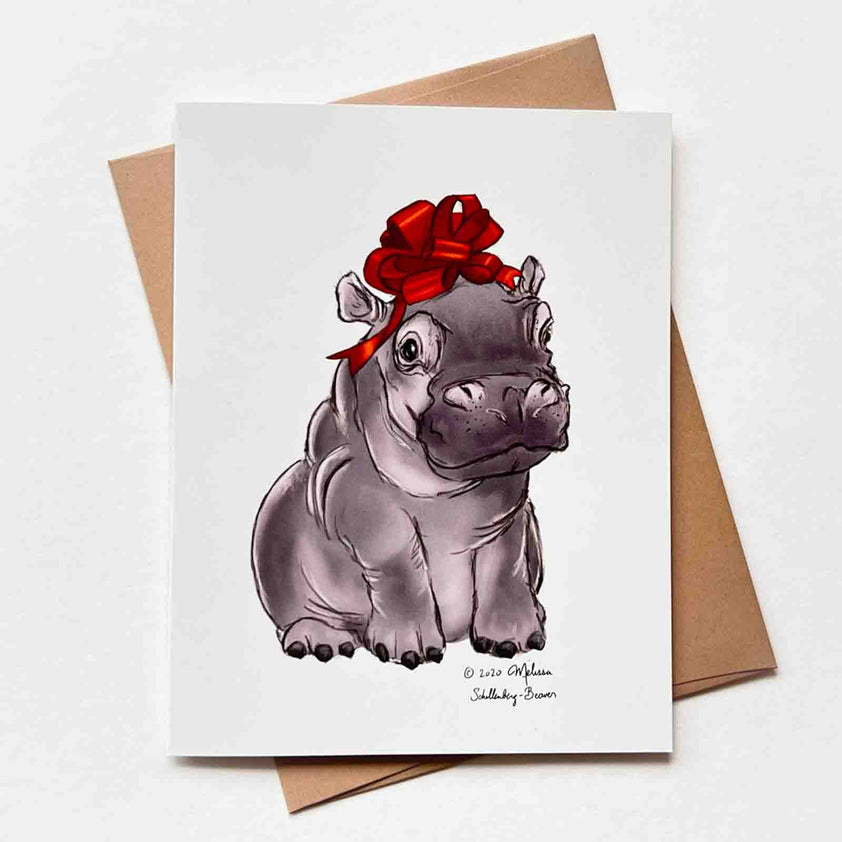 Baby Hippo Card – True North Creations