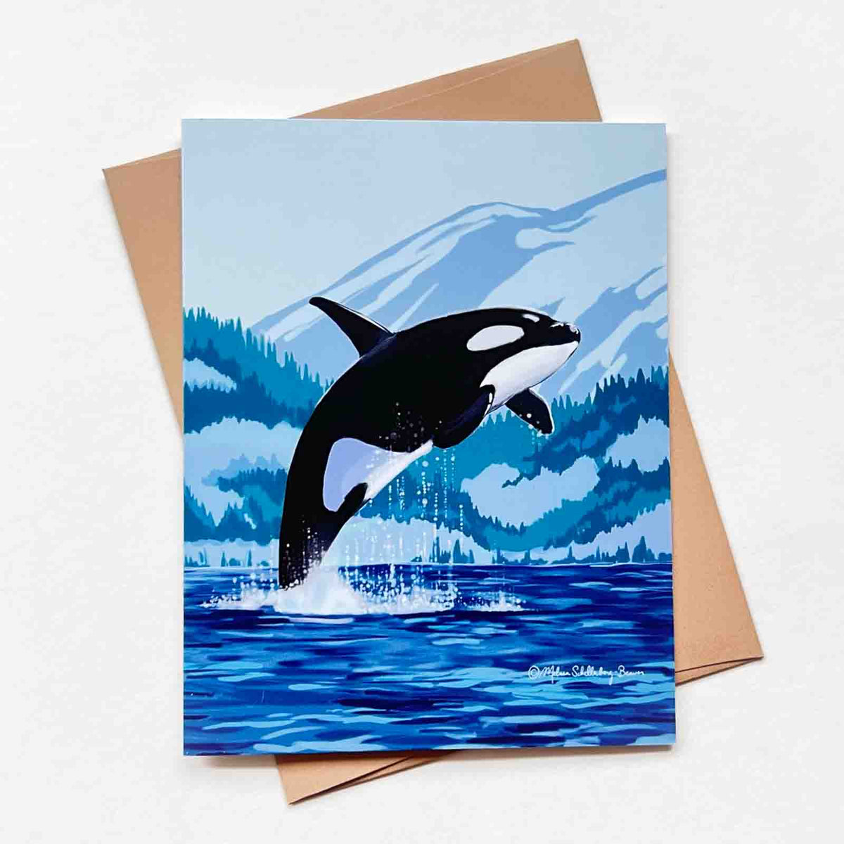 Leaping Orca Greeting Card – True North Creations