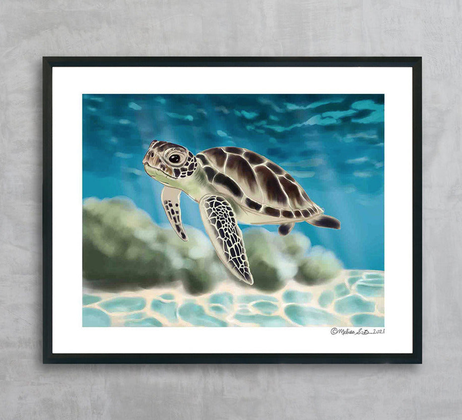 Sea Turtle Fine Art Print – True North Creations